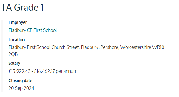Fladbury First School and Pre School - Vacancies
